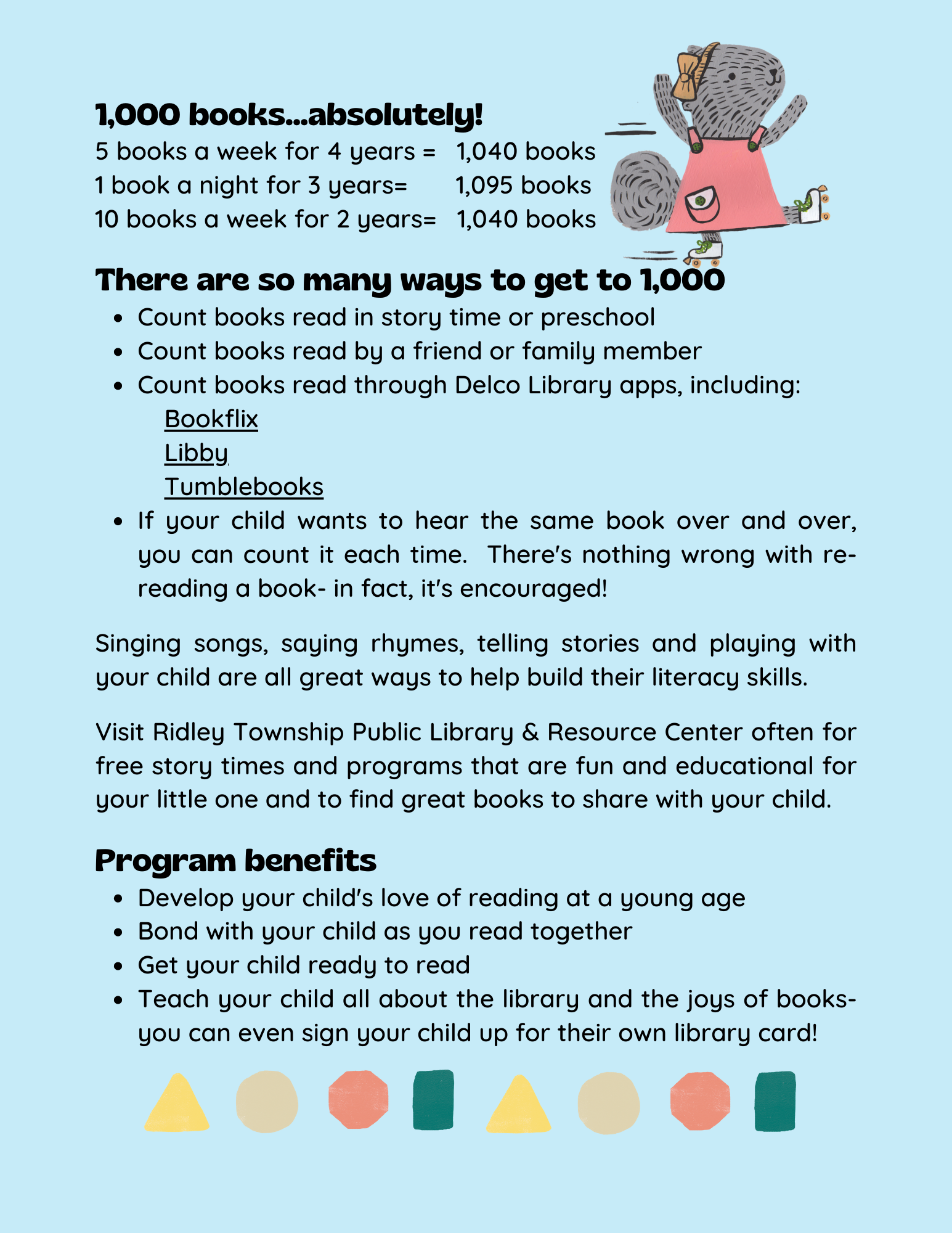 1000 Books - Ridley Township Public Library and Resource Center
